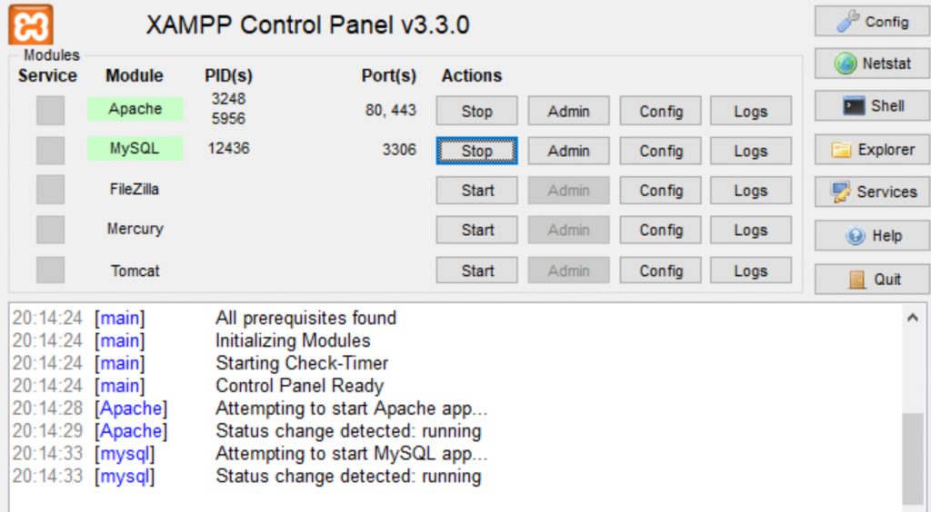 xampp error mysql shutdown unexpectedly